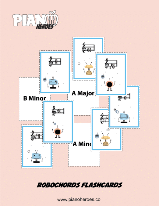 Tonic Chords Flashcards - Piano Heroes | Piano Teaching Resources