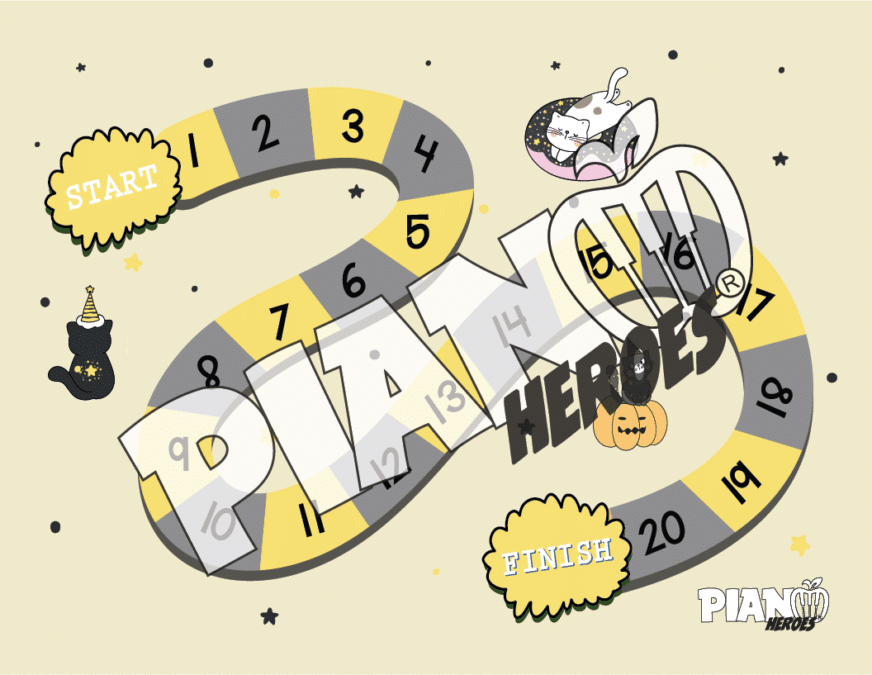 Halloween Kittens Chromatic and Diatonic Half Steps - Piano Heroes ...