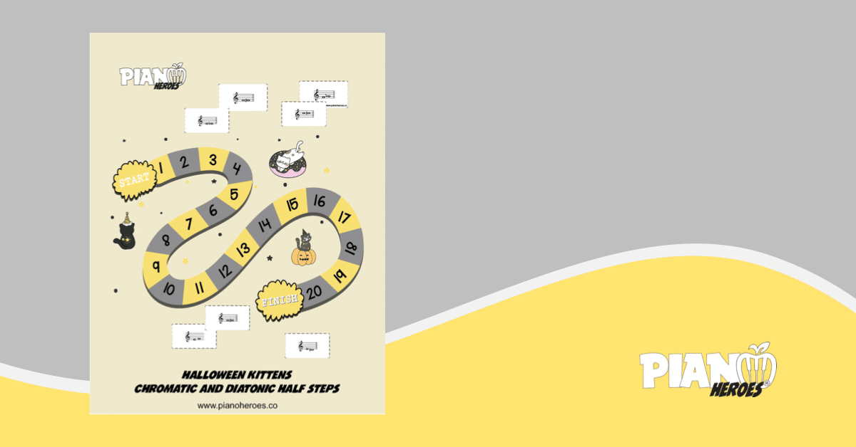 Halloween Kittens Chromatic and Diatonic Half Steps - Piano Heroes ...