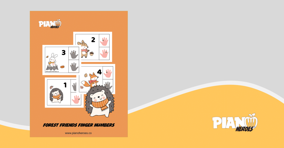 Forest Friends Finger Numbers - Piano Heroes | Piano Teaching Resources