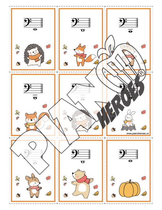 Ledger Line Note Flashcards - Piano Heroes | Piano Teaching Resources