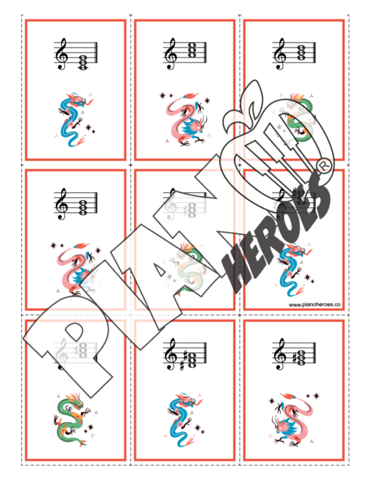 Tonic Chords Flashcards - Piano Heroes | Piano Teaching Resources