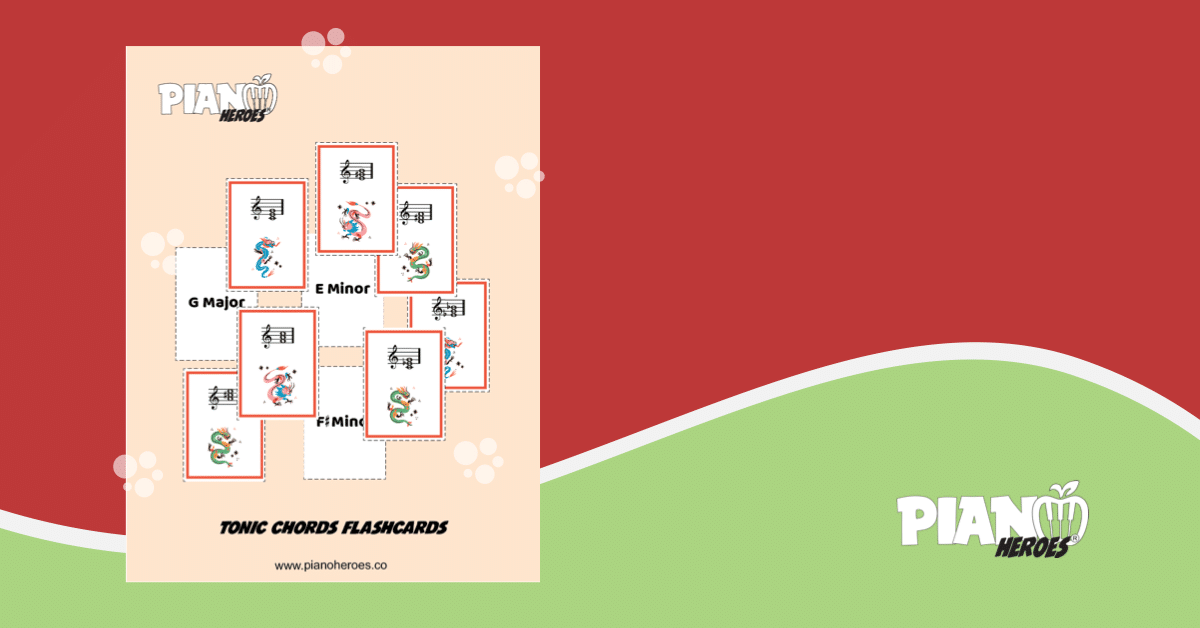 Tonic Chords Flashcards - Piano Heroes | Piano Teaching Resources