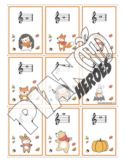 Treble Clef Note Flashcards - Piano Heroes | Piano Teaching Resources