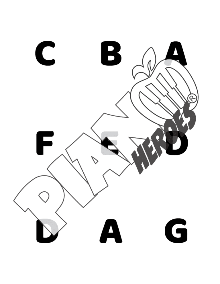 Treble Clef Note Flashcards - Piano Heroes | Piano Teaching Resources