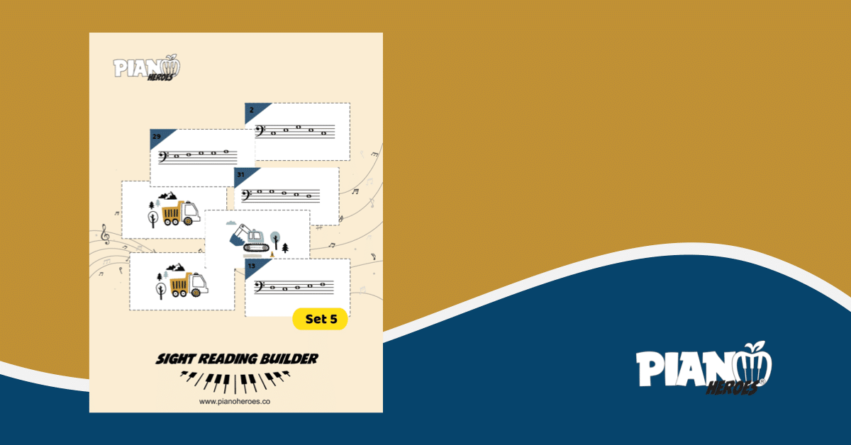 Sight Reading Builder (Set 5) - Piano Heroes | Piano Teaching Resources