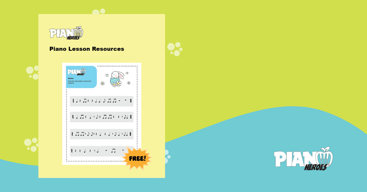 🎵🐰 Easter Bunny Rhythm – FREE Printable Worksheet 🐣🎶 - Piano Heroes ...