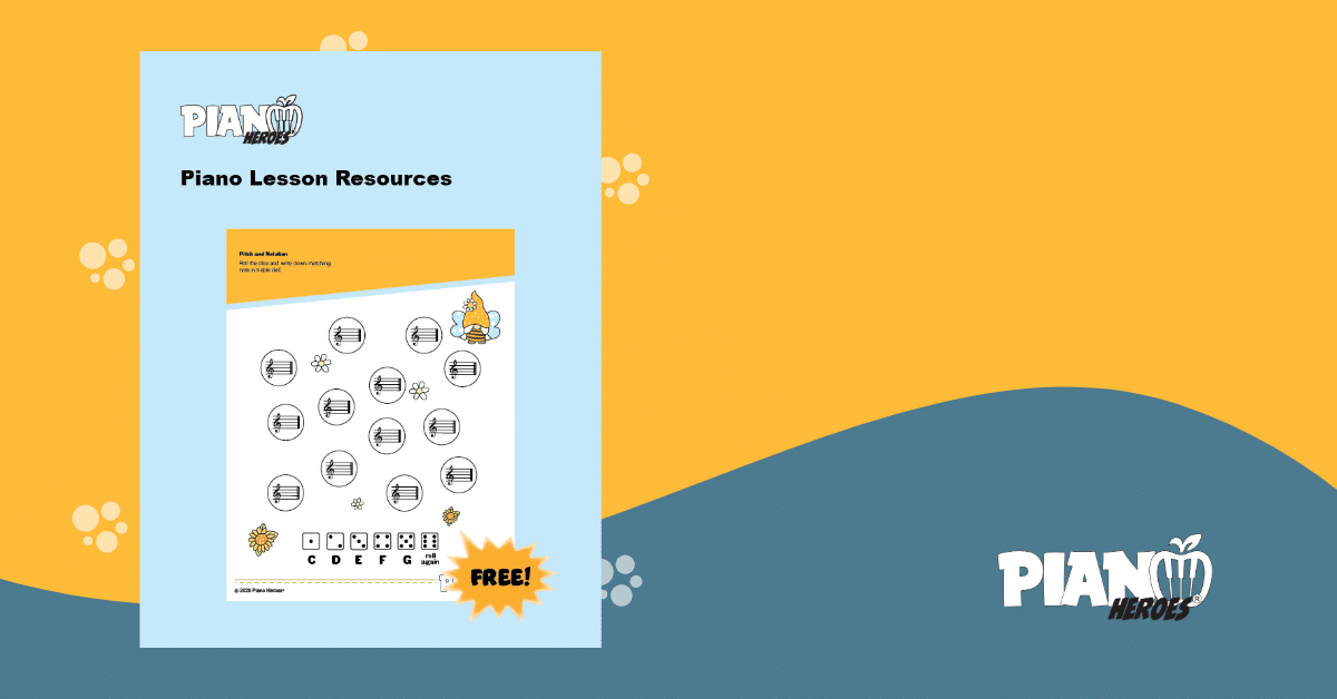 Gnome Treble Notes Worksheet - Piano Heroes | Piano Teaching Resources