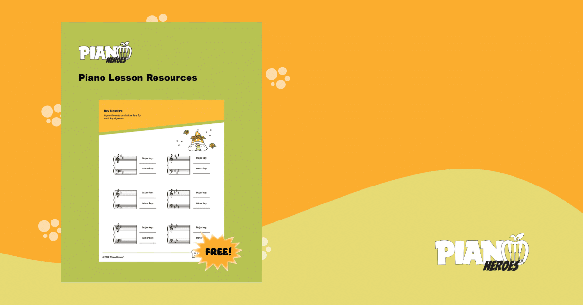 Summer Gnome Key Signature - Piano Heroes | Piano Teaching Resources