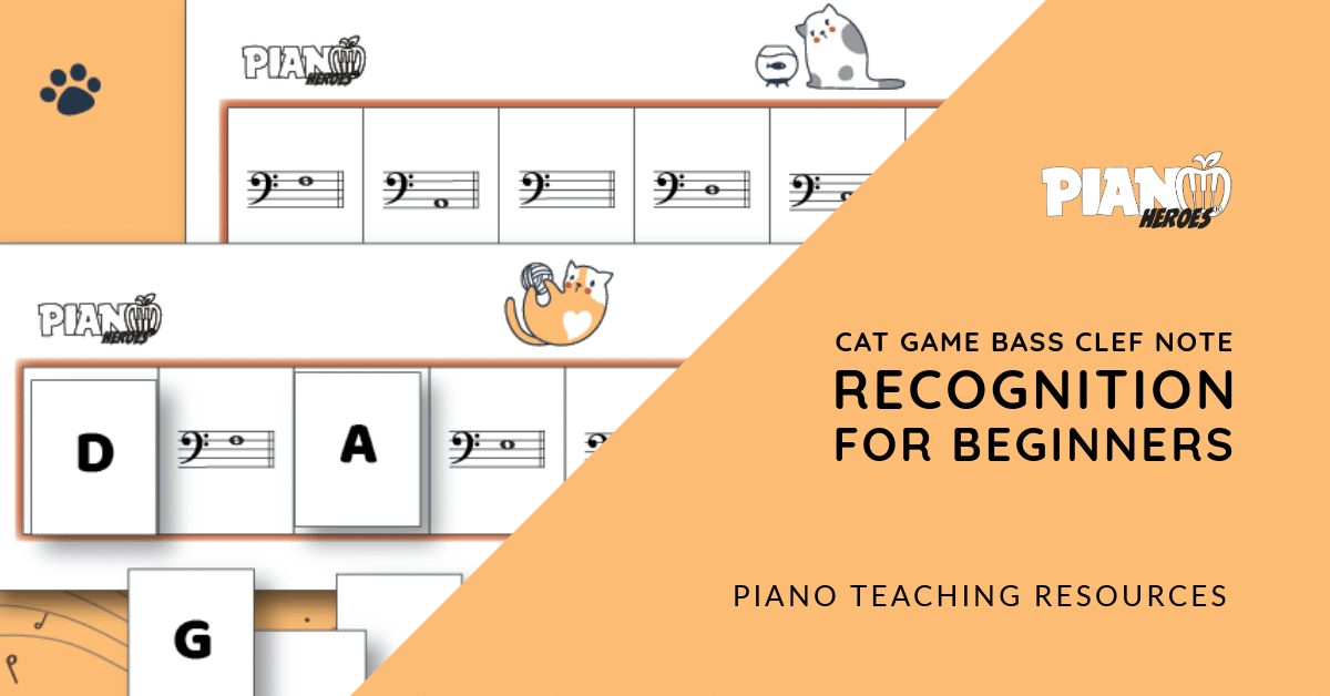 Cat Game Bass Clef Note Recognition for Beginners - Piano Heroes ...